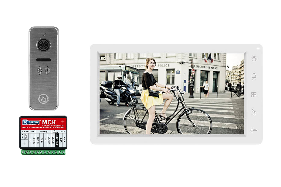 Комплект видеодомофона Tantos Amelie HD SE M и iPanel2 HD с блоком сопряжения