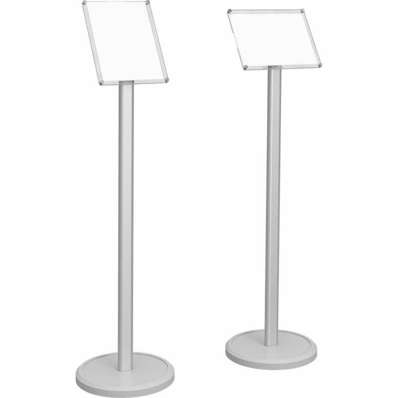 Стойка информационная напольная Attache с акриловой рамкой А4 серая, 2147436