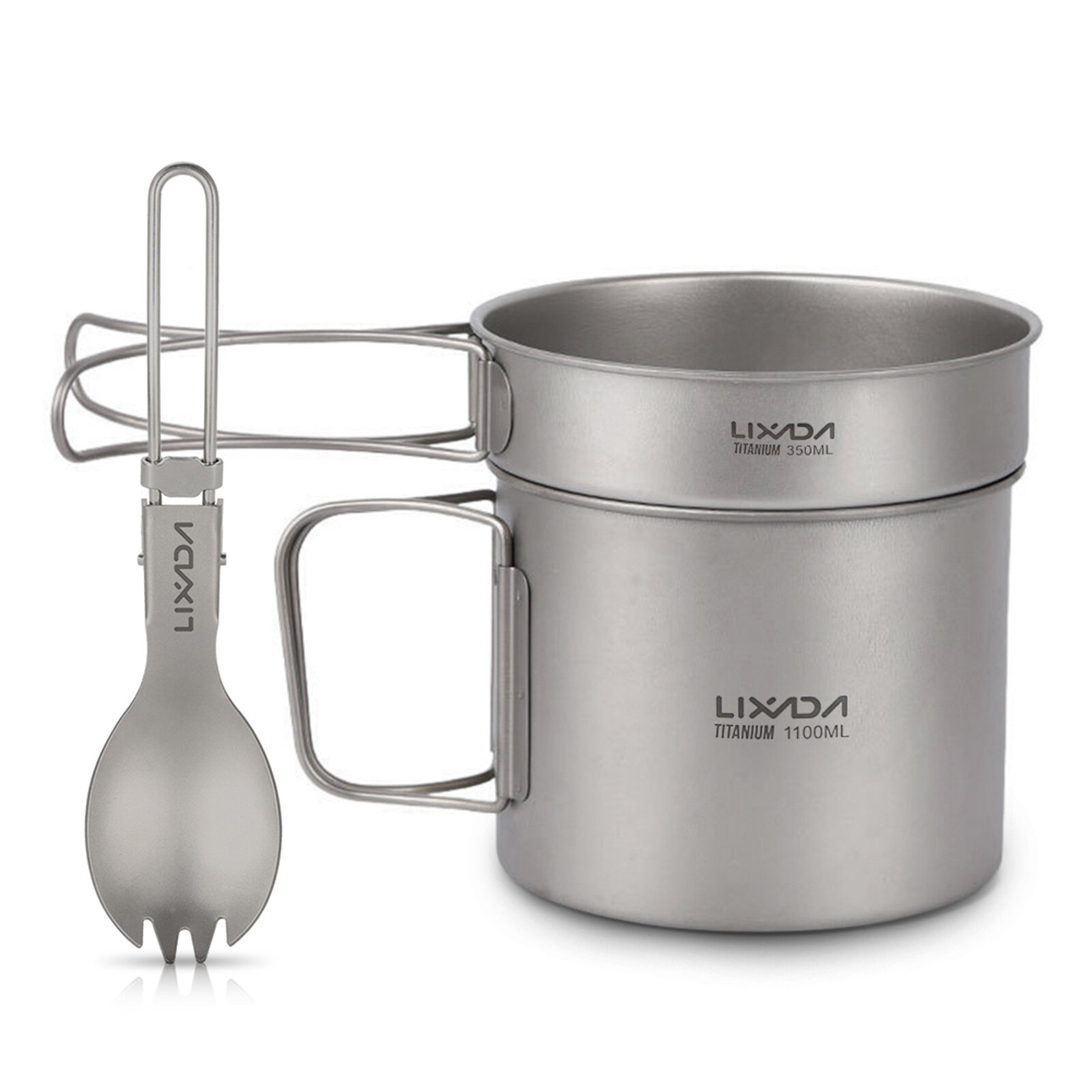 Lixada Ultralight Titanium Cookset Набор посуды для кемпинга на открытом воздухе , Top Sport, Techshow
