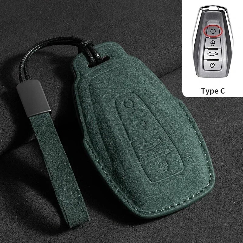 Замшевый чехол для ключей от автомобиля, брелок для Geely Coolray 2024 X6 Emgrand Global Hawk GX7, защитный чехол, держатель, брелок, аксессуары C5