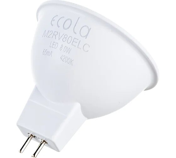 Лампочка светодиодная 8,0W GU5.3 MR16 LED - Ecola (M2RV80ELC) 4200K (дневной свет), для встраиваемых светильников
