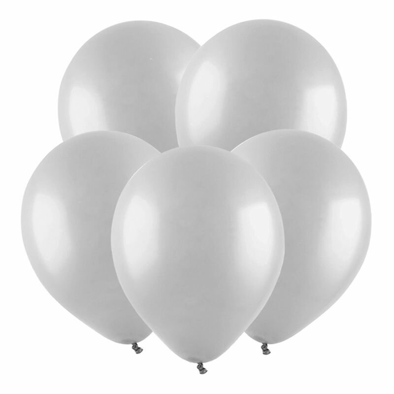 Шар воздушный Веселуха латексный Серый, Пастель, Grey, 100 шт
