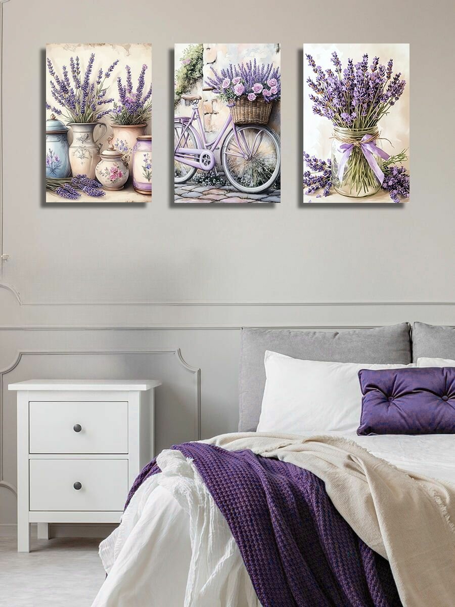 Картина на холсте LOFTime 40Х60 Лаванда прованс акварель КС-1422-4060
