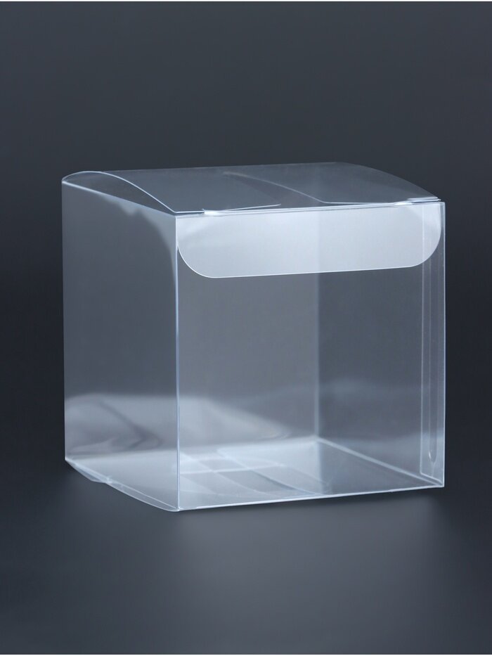 Складная прозрачная коробка из PVC, для упаковки подарков, 7×7×7 см