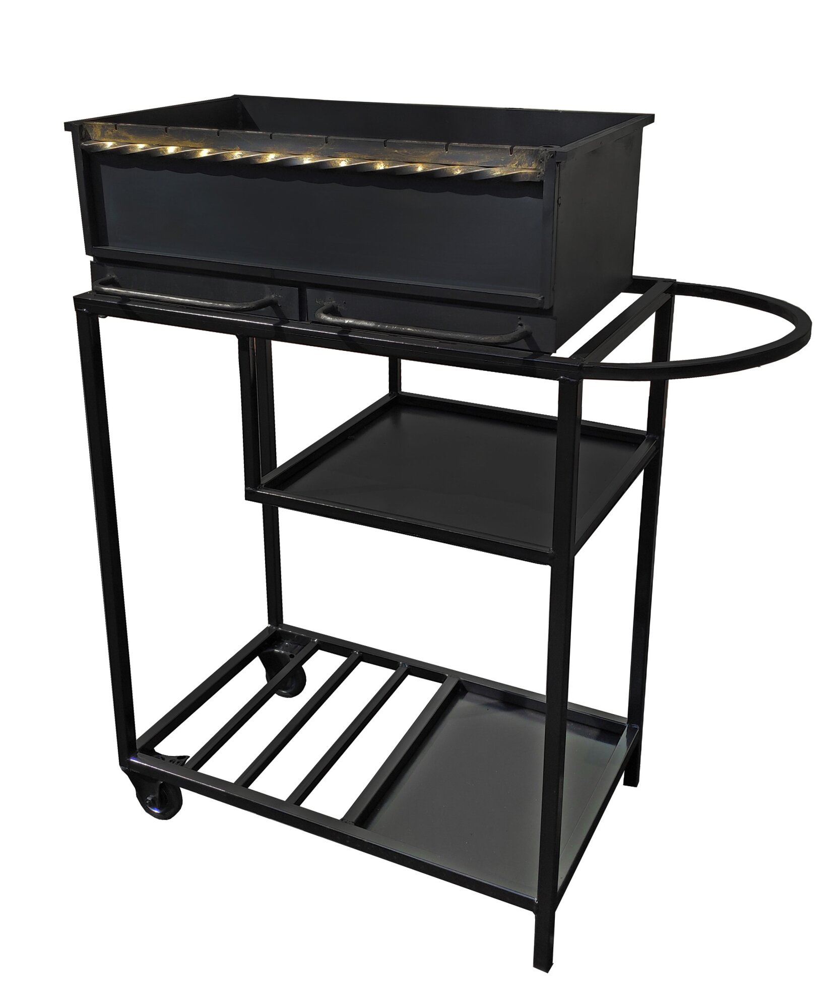 Мангал "Компакт Премиум" на колесах с подставкой с жаровней с ручкой