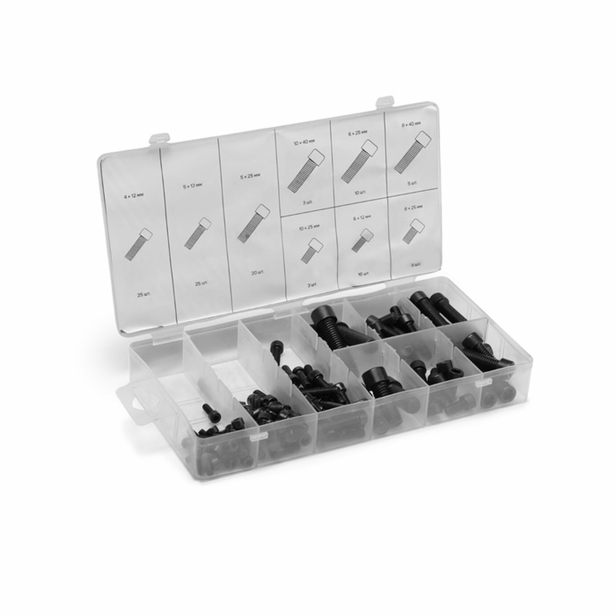 Набор болтов под шестигранник тундра krep, в кейсе, 106 предметов