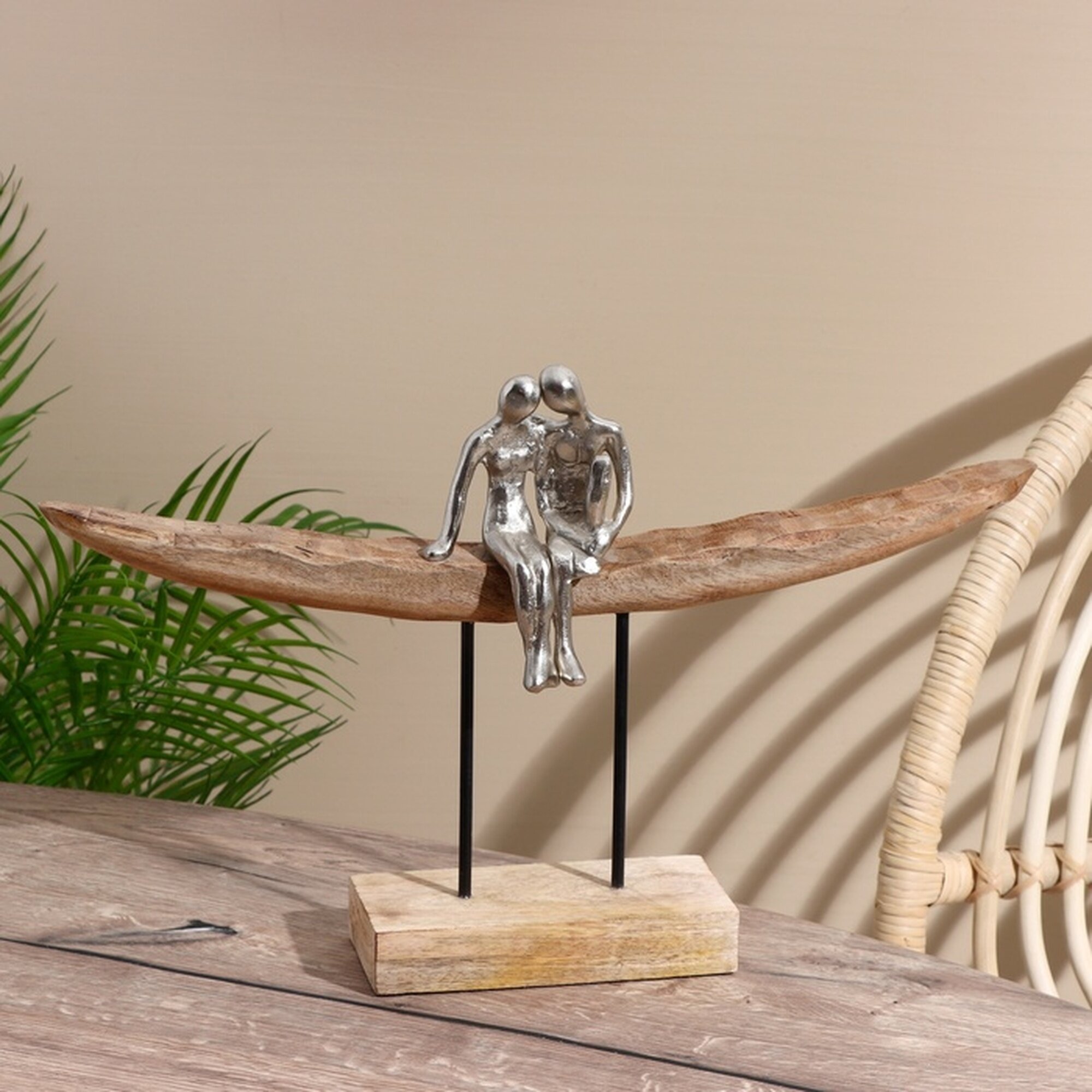 Статуэтка Сима-ленд "Романтика", дерево, металл, ручная работа, 46 см