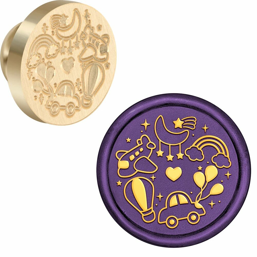 Штампы для восковой печати, резиновые, набор из 1 штуки 6