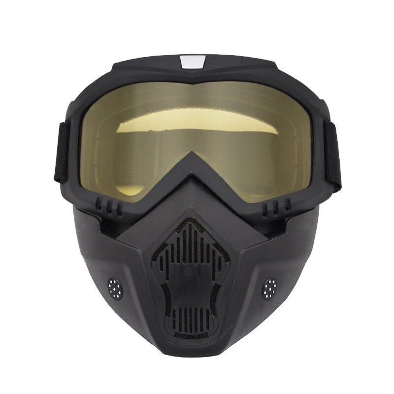 Маска-очки Black Yellow для мото, пейнтбола, Airsoft