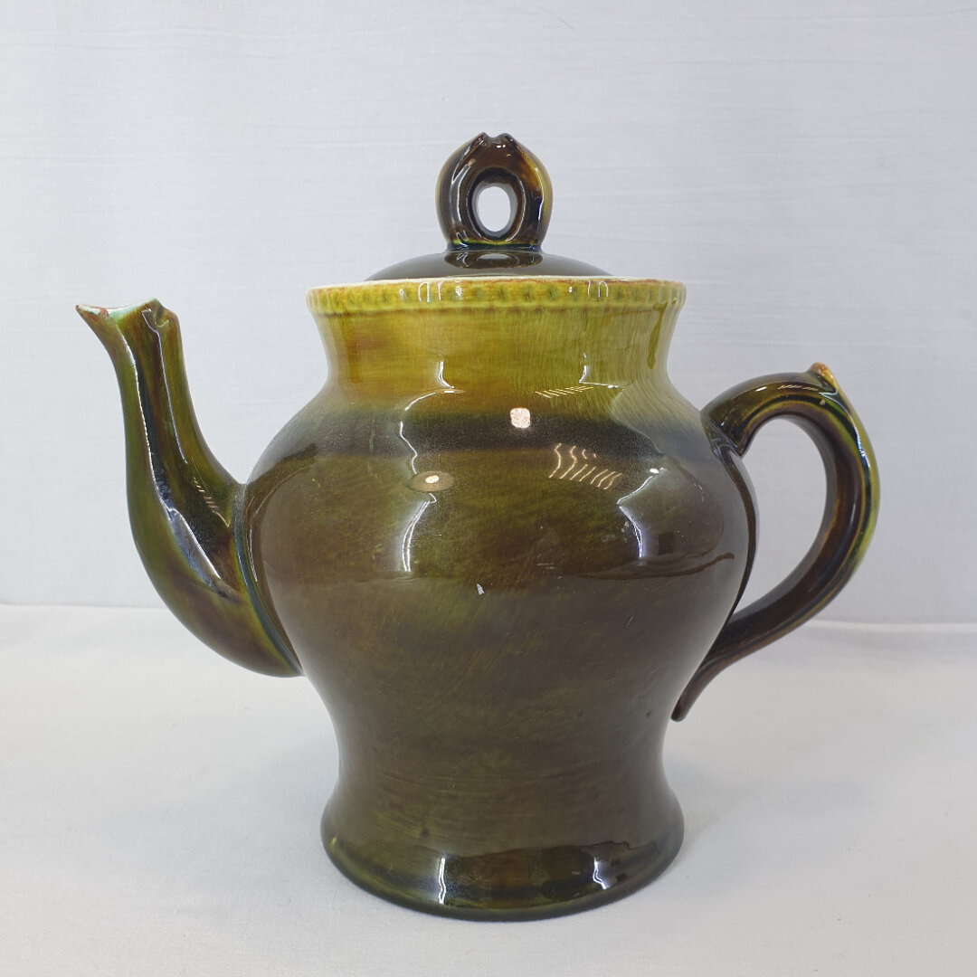 Чайник Конакова, ЗиК, для декора! фаянс 1.25 л, кракелюр. винтаж СССР