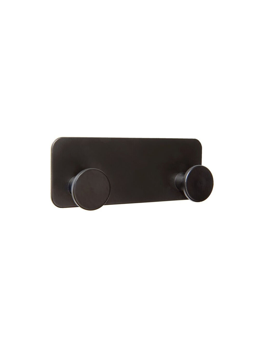 Крючок для ванной B6445P двойной самоклеящийся металл черный (302178)