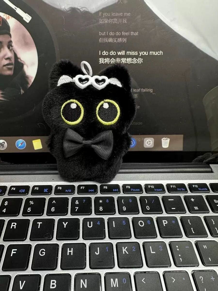 Yunzhonglu Черный игрушка - котик, пуховый игрушка