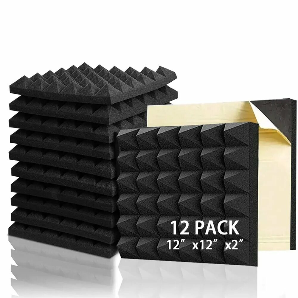 12 самоклеящихся звукоизоляционных панелей из пенопласта 2 12 12 дюймов огнестойкие акустические плиты для стен