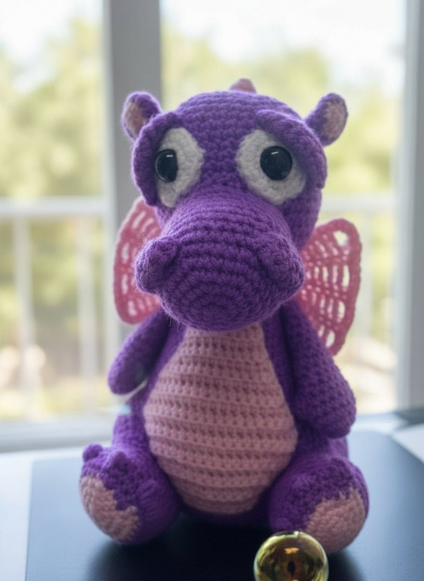 Дракоша - игрушка вязаная ручной работы