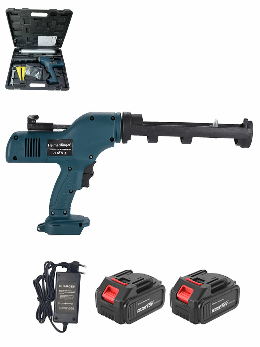 Пистолет для герметика LB125, 2х4 А·ч Li-Ion, в кейсе