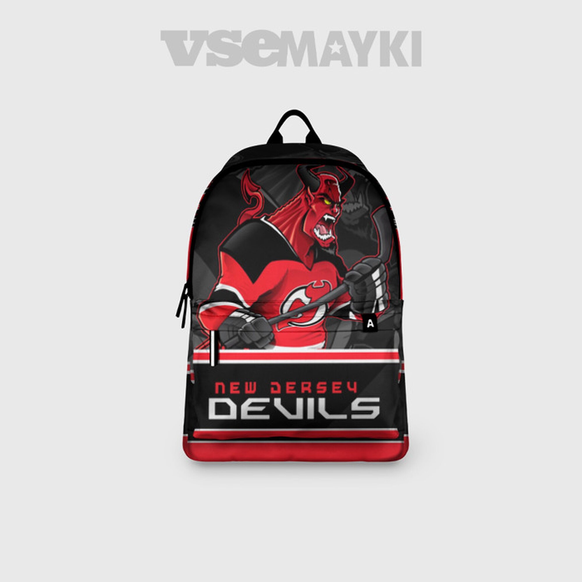 Рюкзак VseMayki с принтом New Jersey Devils, One size, белый