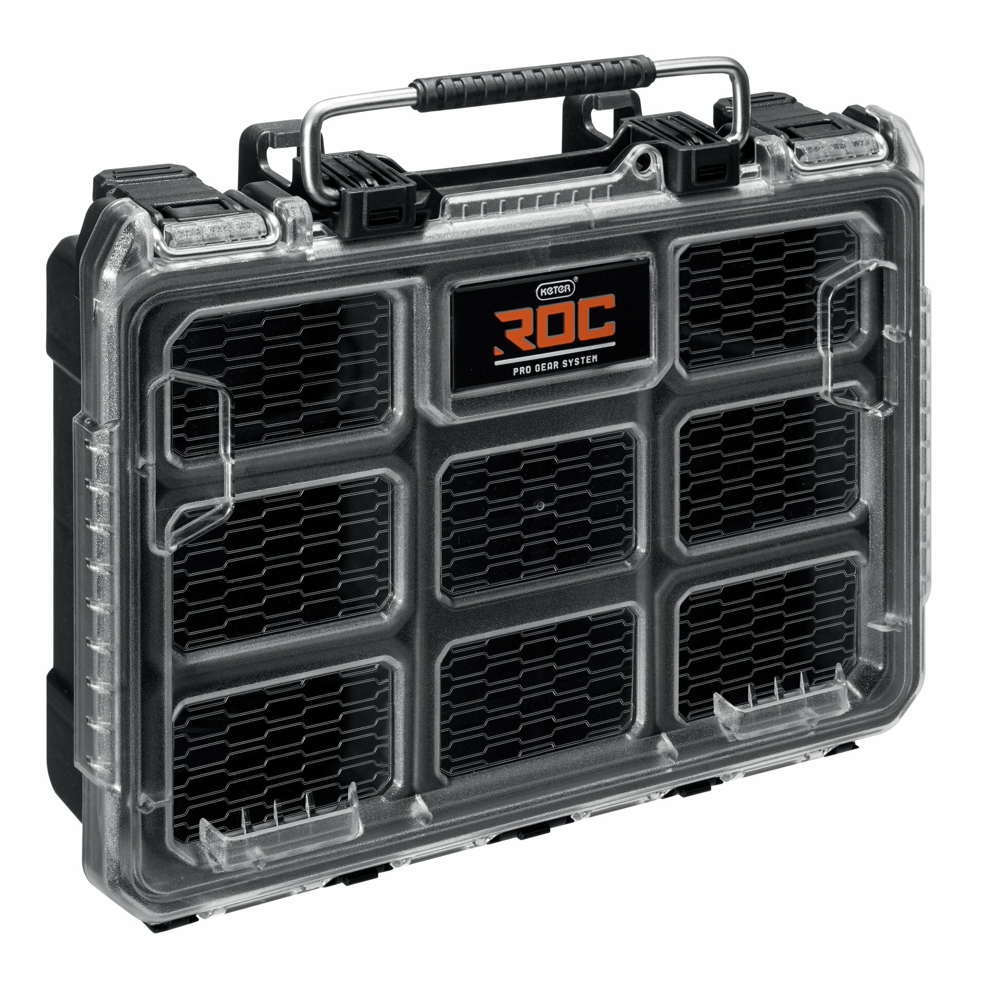 KETER ROC PRO GEAR 2.0 (14″) пластиковый органайзер, 7 съемных лотков (38376)