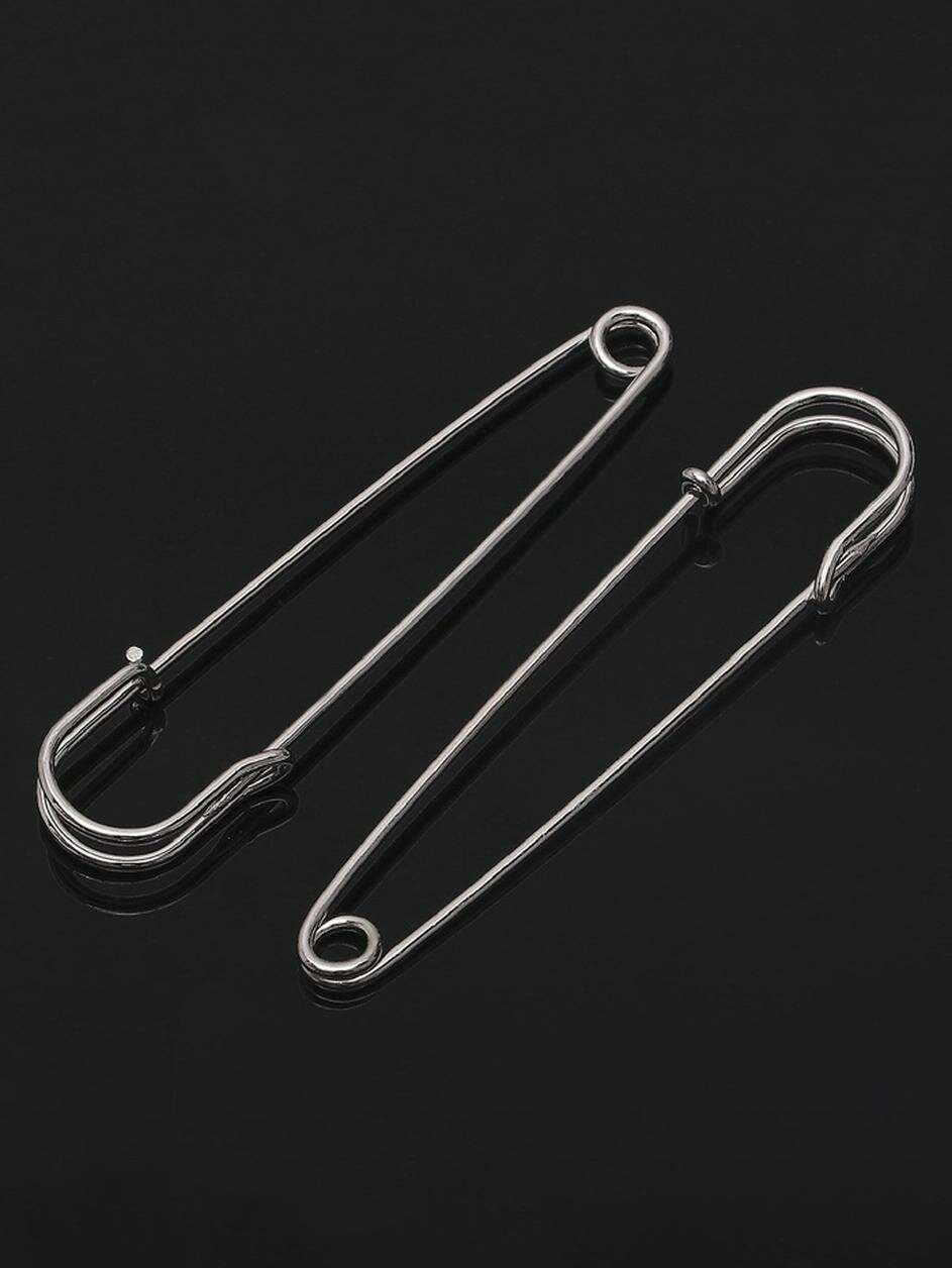 Булавка 8×1.5 см (набор 2 шт.), СМ-208, цвет серебра