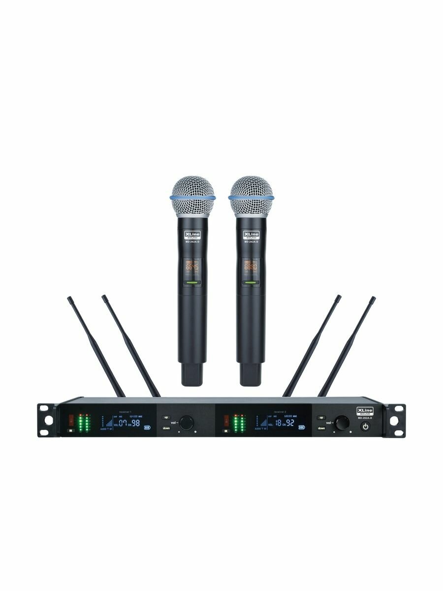 XLINE MD-262A-D Радиосистема двухканальная c двумя ручными передатчиками