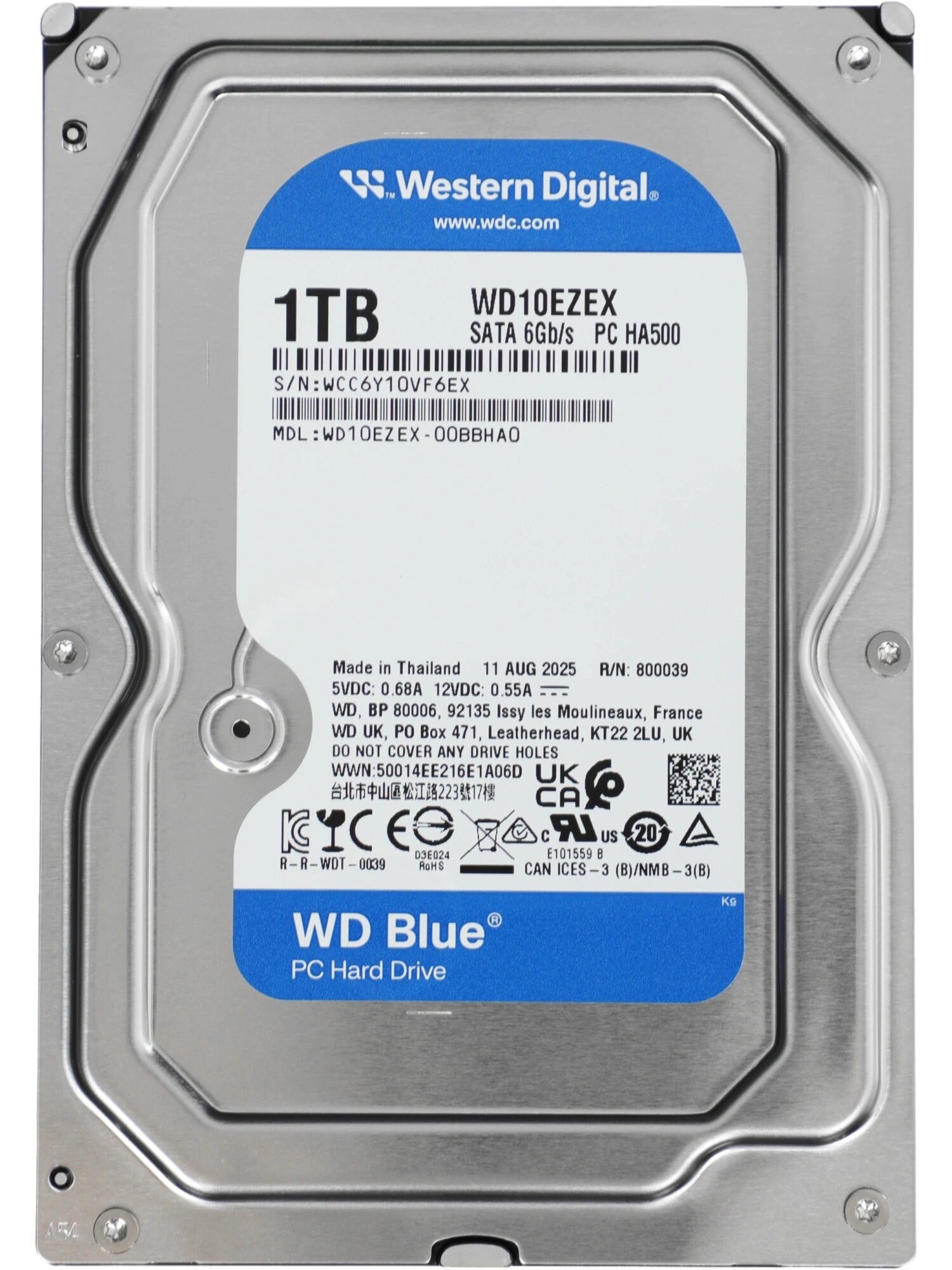 Жесткий диск 1TB WD SATA-III WD10EZEX Caviar Blue 7200rpm 3.5"