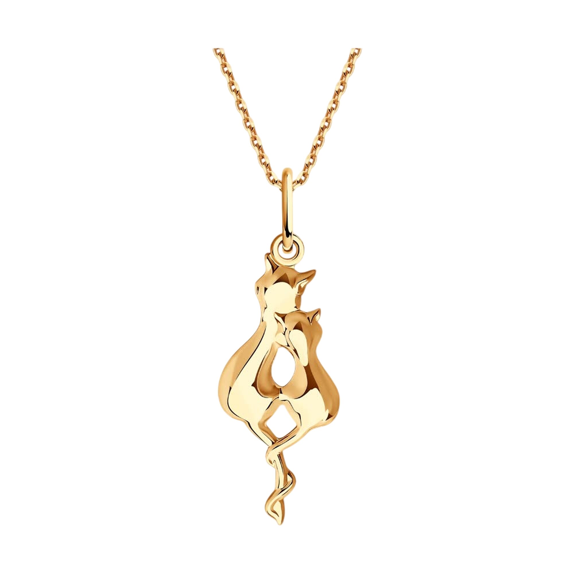 Подвеска, красное золото, 585 проба