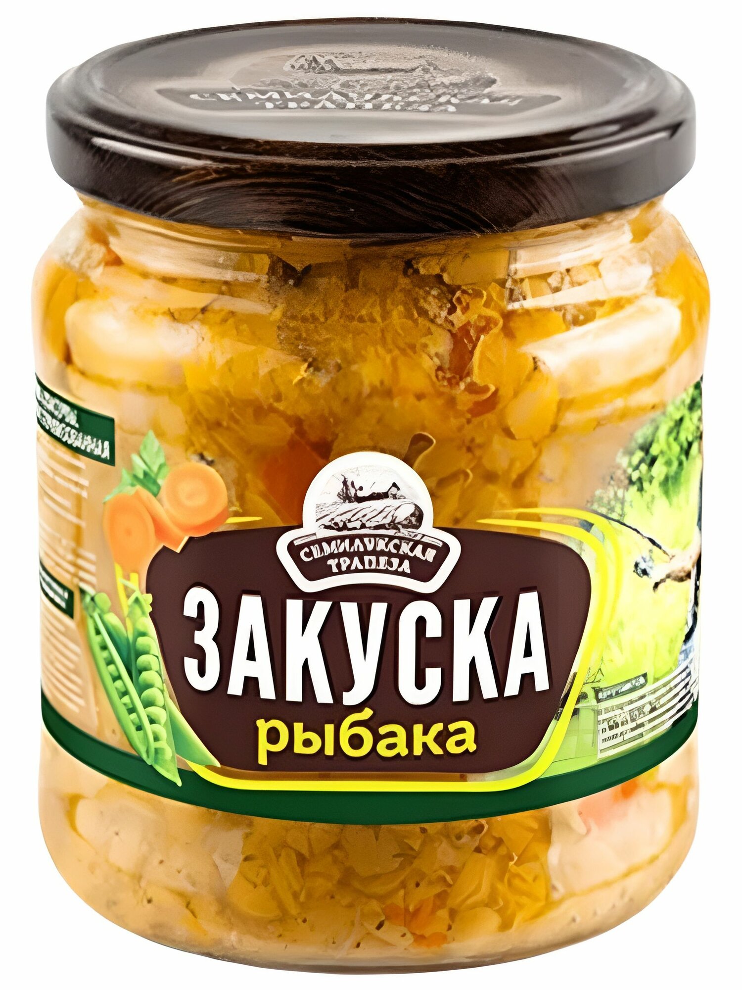Закуска овощная "Закуска рыбака", 460 грамм, 1 банка