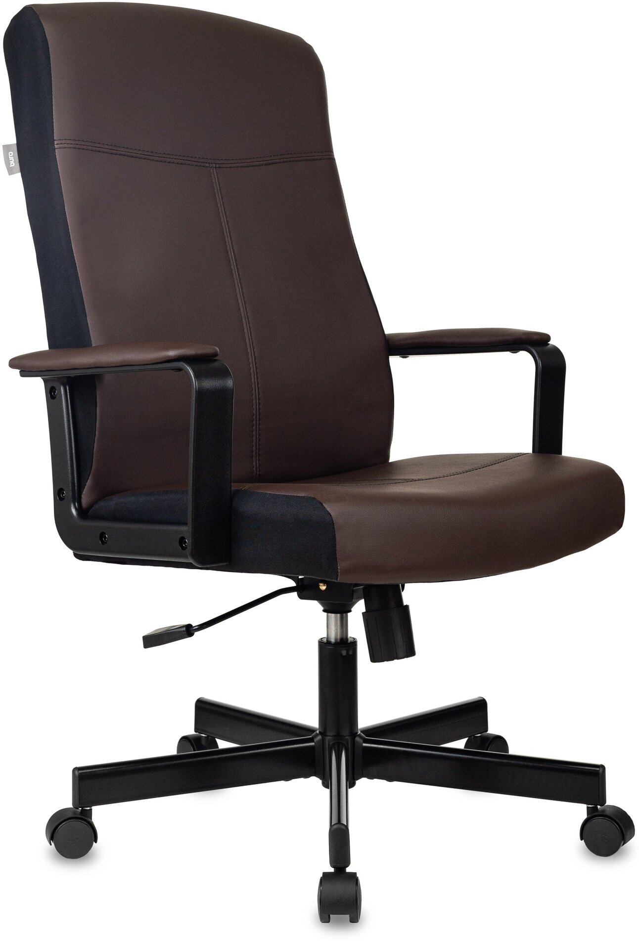 Кресло руководителя Бюрократ "DOMINUS", экокожа, механизм качания, коричнево-черное