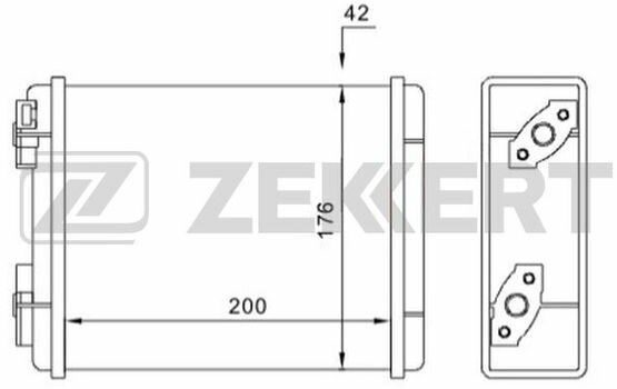 Радиатор отоп. Lada 21012104 70 2105 80 2106 80 2107 70 Niva 77 Оkа 88
