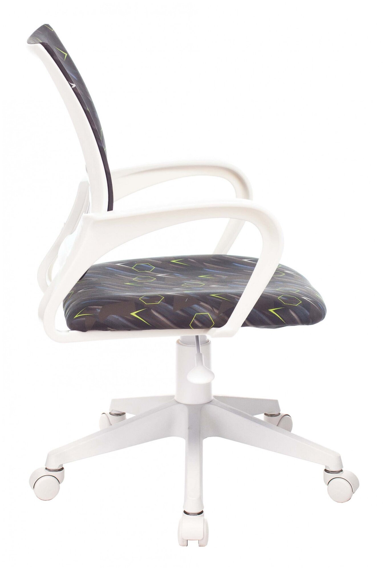 Кресло детское Бюрократ KD-W4, на колесиках, ткань, черный/синий [kd-w4/navy-race]