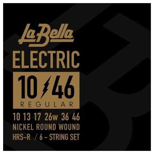 Струны для электрогитары La Bella Hard Rockin Steel Drop Six HRS-R 10-46