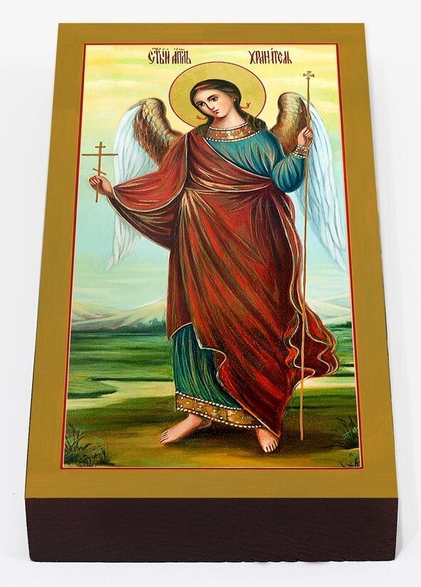 Ангел Хранитель, икона на доске 7*13 см