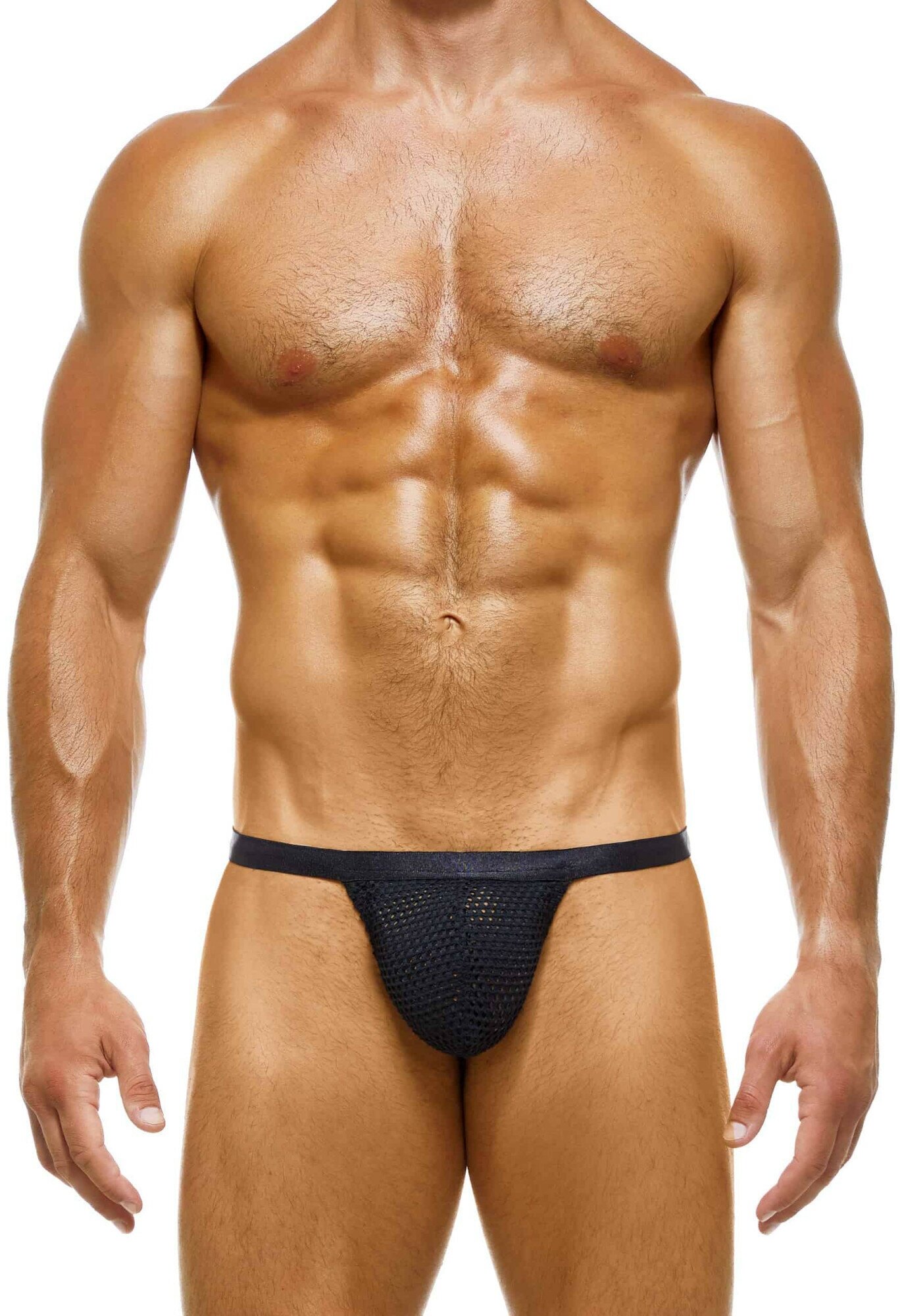 Трусы-стринги "Net Trap Thong - Black" / Modus Vivendi / Черный / Размер XL