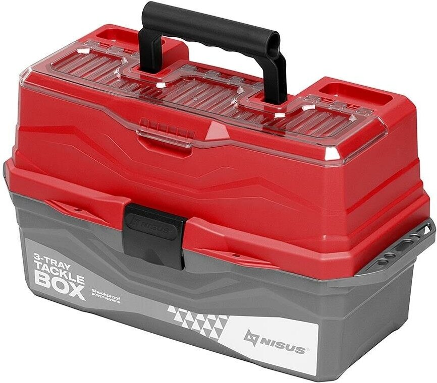 Ящик для снастей Tackle Box трехполочный красный (N-TB-3-R) NISUS