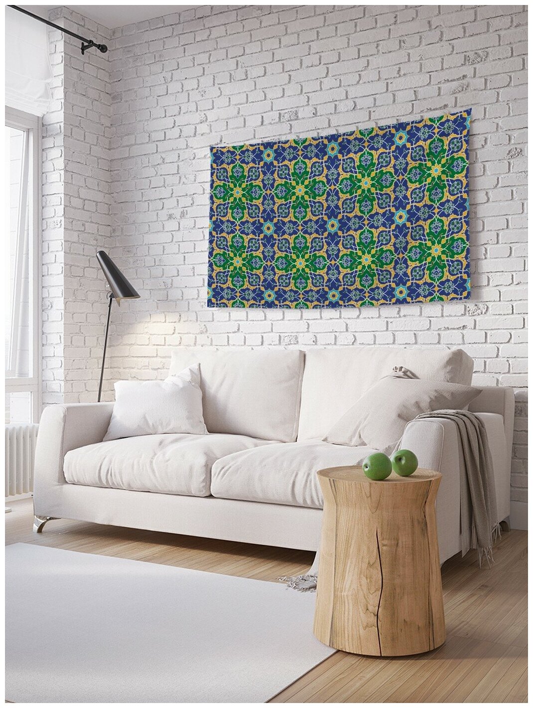 Горизонтальное фотопанно JoyArty на стену "Цветочные квадраты", 100x150 см