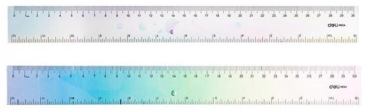 Линейка 30 см Deli EH654, пластик, цвет в асс. 1405641