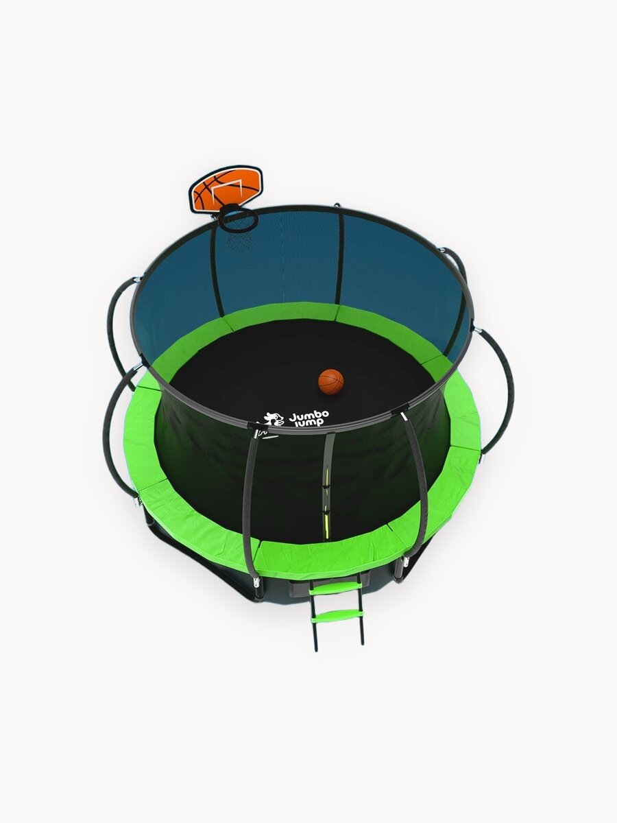 Батут с защитной сеткой JumboJump батут детский уличный каркасный большой 427 см