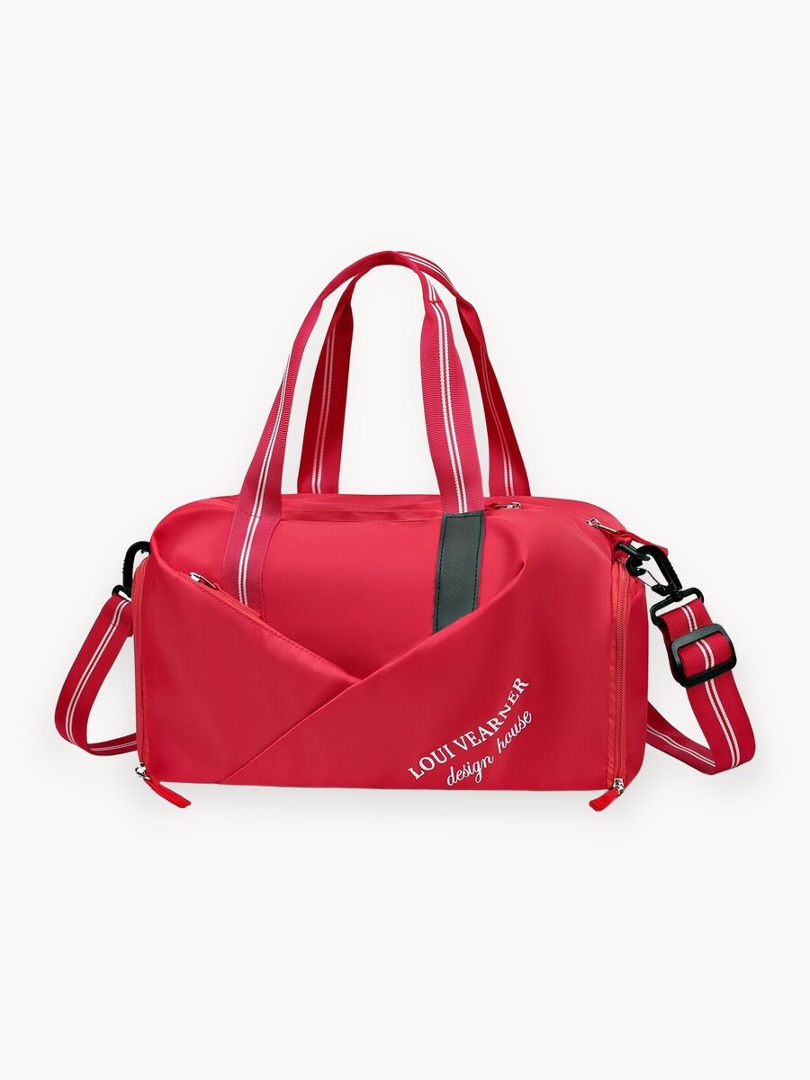 Сумка спортивная Loui Vearner, 17 л, 37х21х20 см, ручная кладь, красный