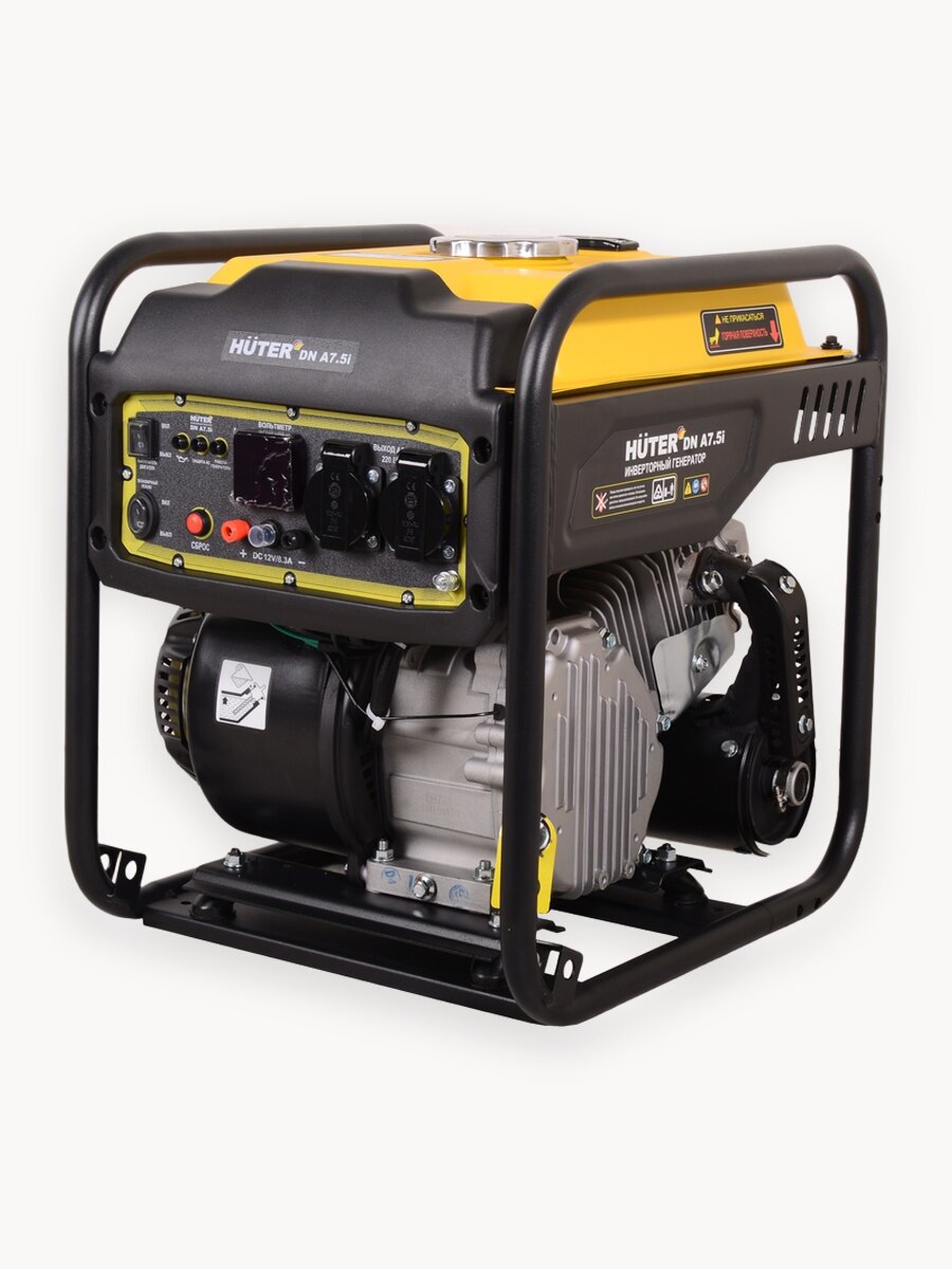 Генератор инверторный бензиновый, Huter DN А7,5i, бензин АИ-92, 5.5 кВт, 220 В