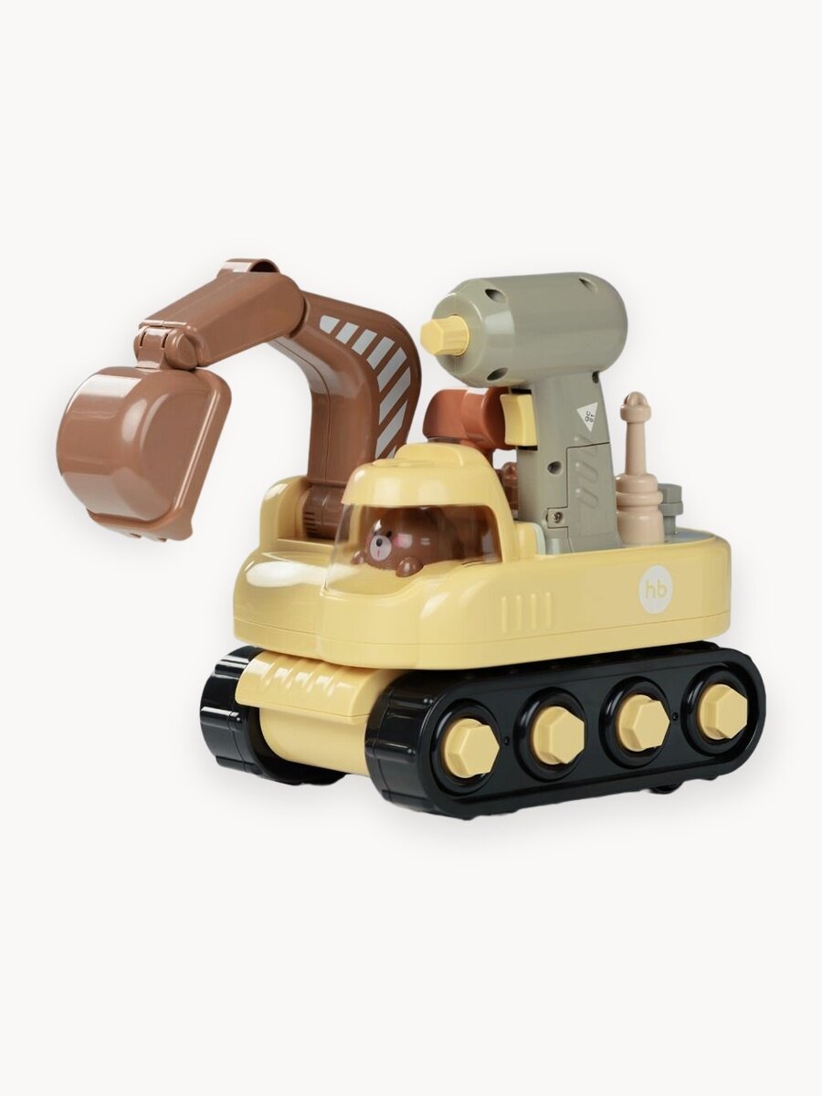 331976, Игрушечный экскаватор HAPPY DIGGER, сортер, с подвижным ковшом, игровой набор для мальчика и девочки, желтый