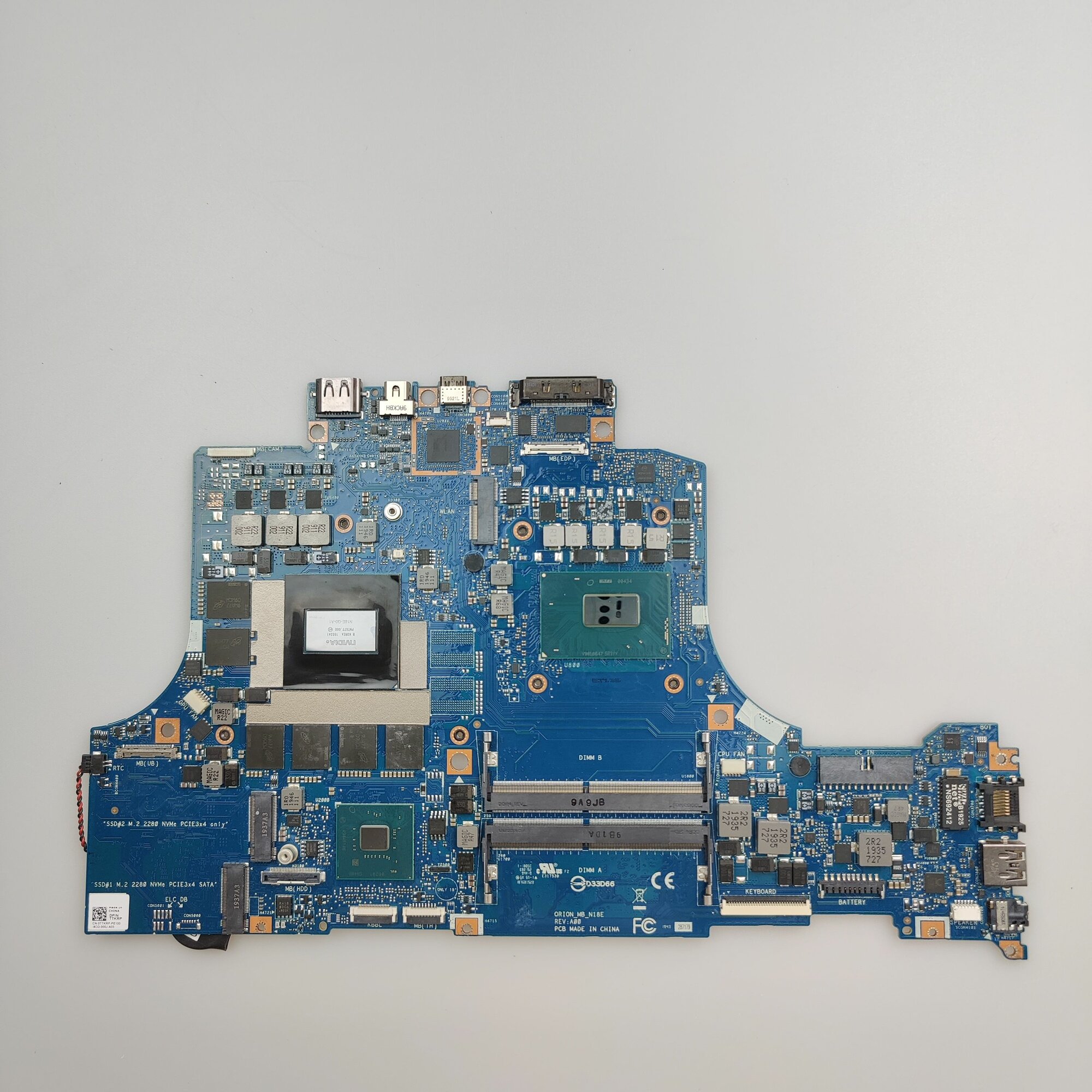 Для Материнская плата для ноутбука DELL TTKRP AW M15 / M17 w/ i7-8750H CPU GTX 1660 Ti компьютерные аксессуары