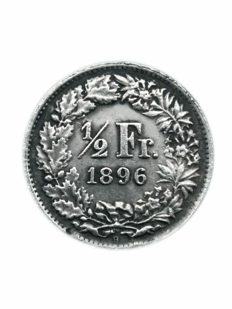 1/2 франка 1896 Швейцария полфранка, сувенирная копия монеты, нумизматика, деньги для коллекции