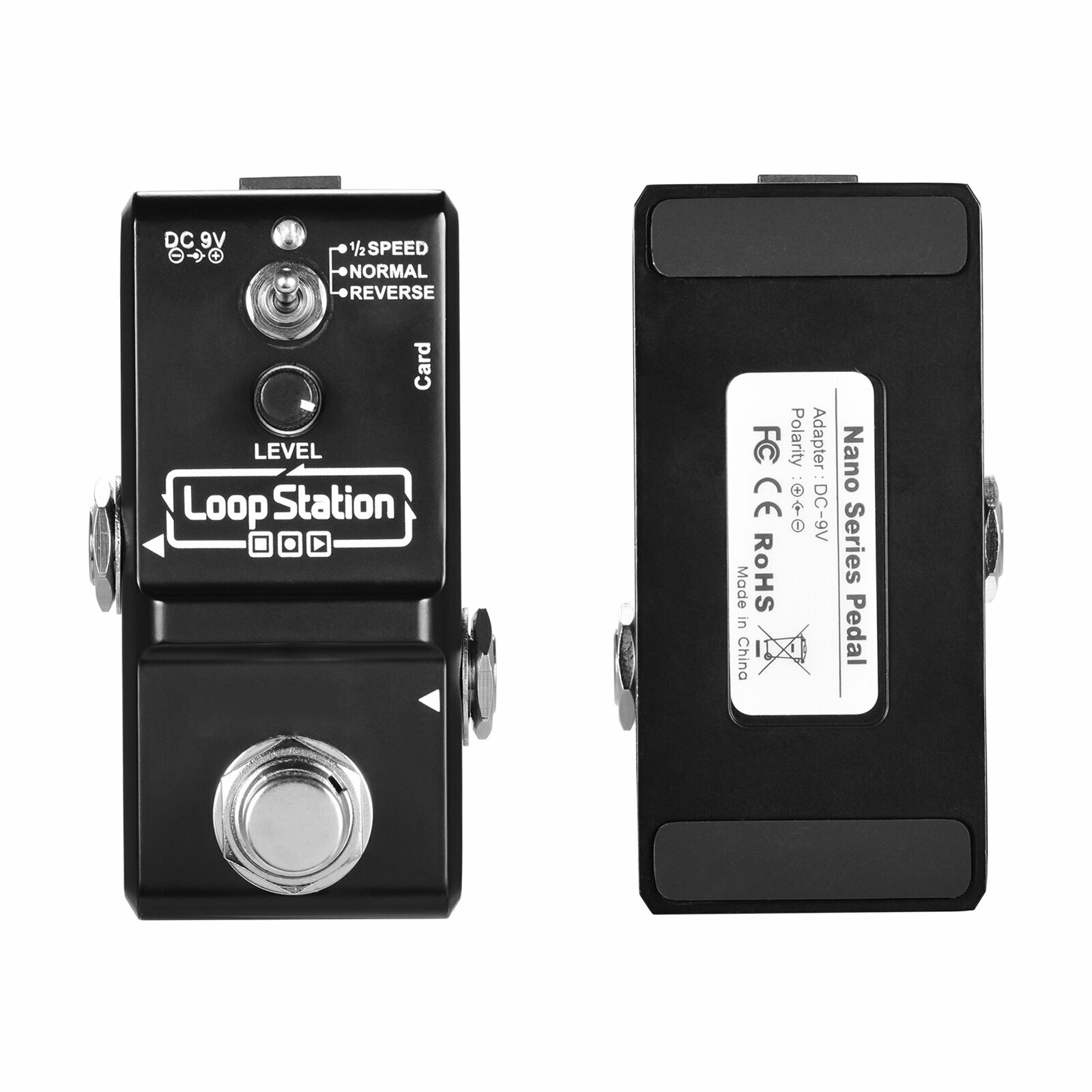 Ammoon Loop Station Mini Guitar Looper Педаль эффектов Время записи 10 минут 3 рабочих режима True Bypass Полностью металлический корпус с картой памяти 1 ГБ
