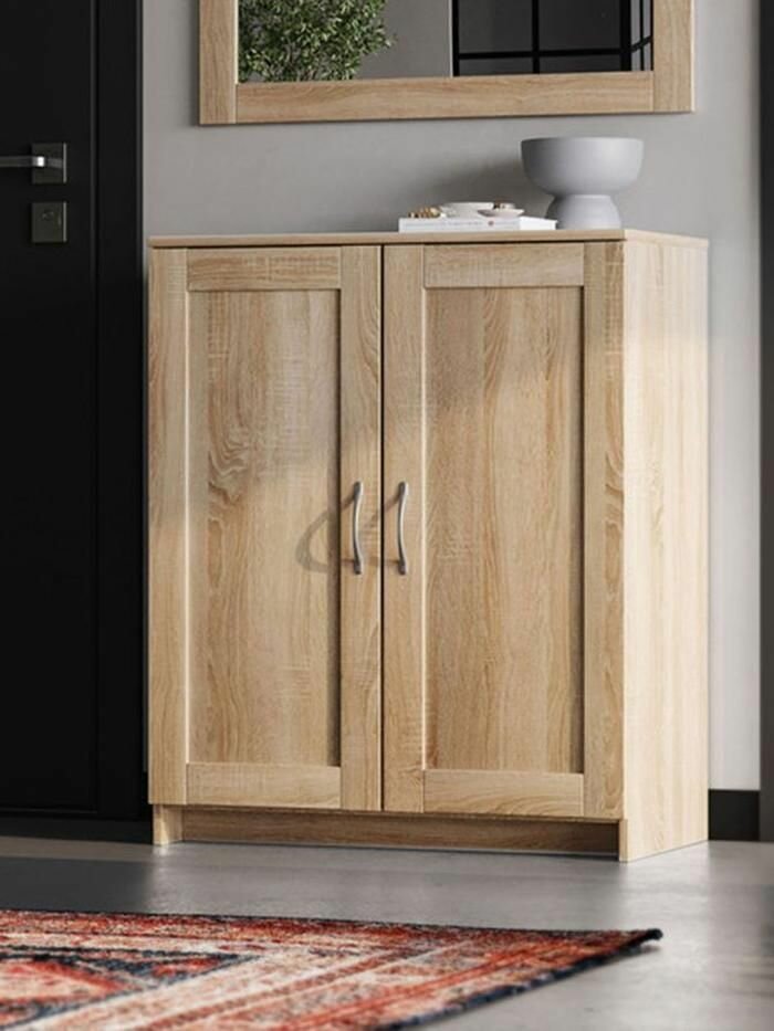 Комод для одежды и хранения вещей Сириус с полками, 78.2х41.2х94.6 см, Дуб Сонома