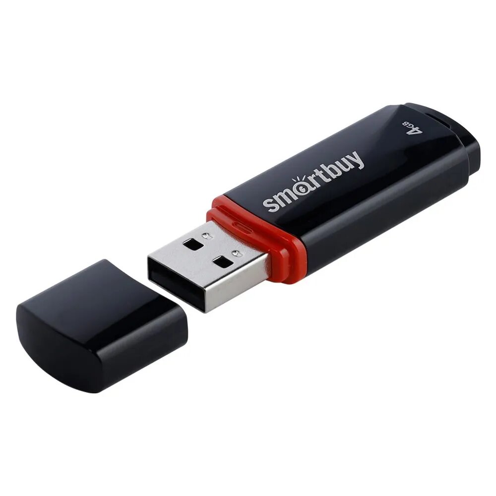 USB флеш накопитель 4 Gb SmartBuy Crown Black (SB4GBCRW-K), черный