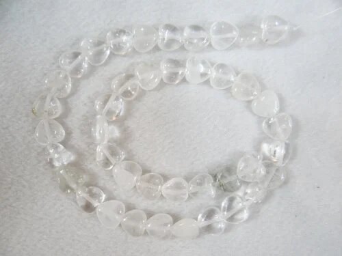 Сердечки из натурального камня Shiyixinshu, 10х10 мм, 15 дюймов Белый, NO.8