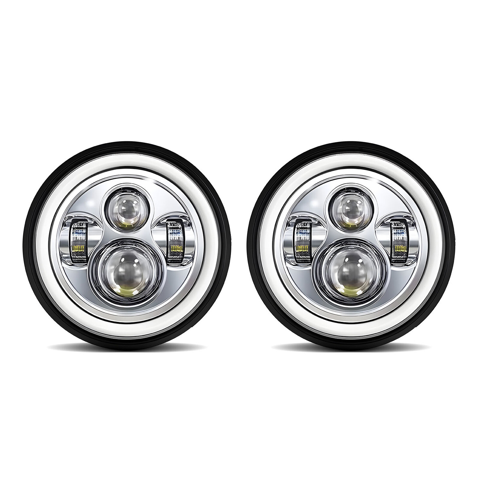 2шт 7-дюймовая Автомобильная Мотоциклетная Светодиодная Фара с DRL/Поворотником/Ближним Светом/Дальним Светом 7 "Круглая 6000 К 140 Вт IP67 Водонепроницаемая Замена для Jeep Wrangler JK TJ LJ CJ Hummer H1 H2 Chevy Ford