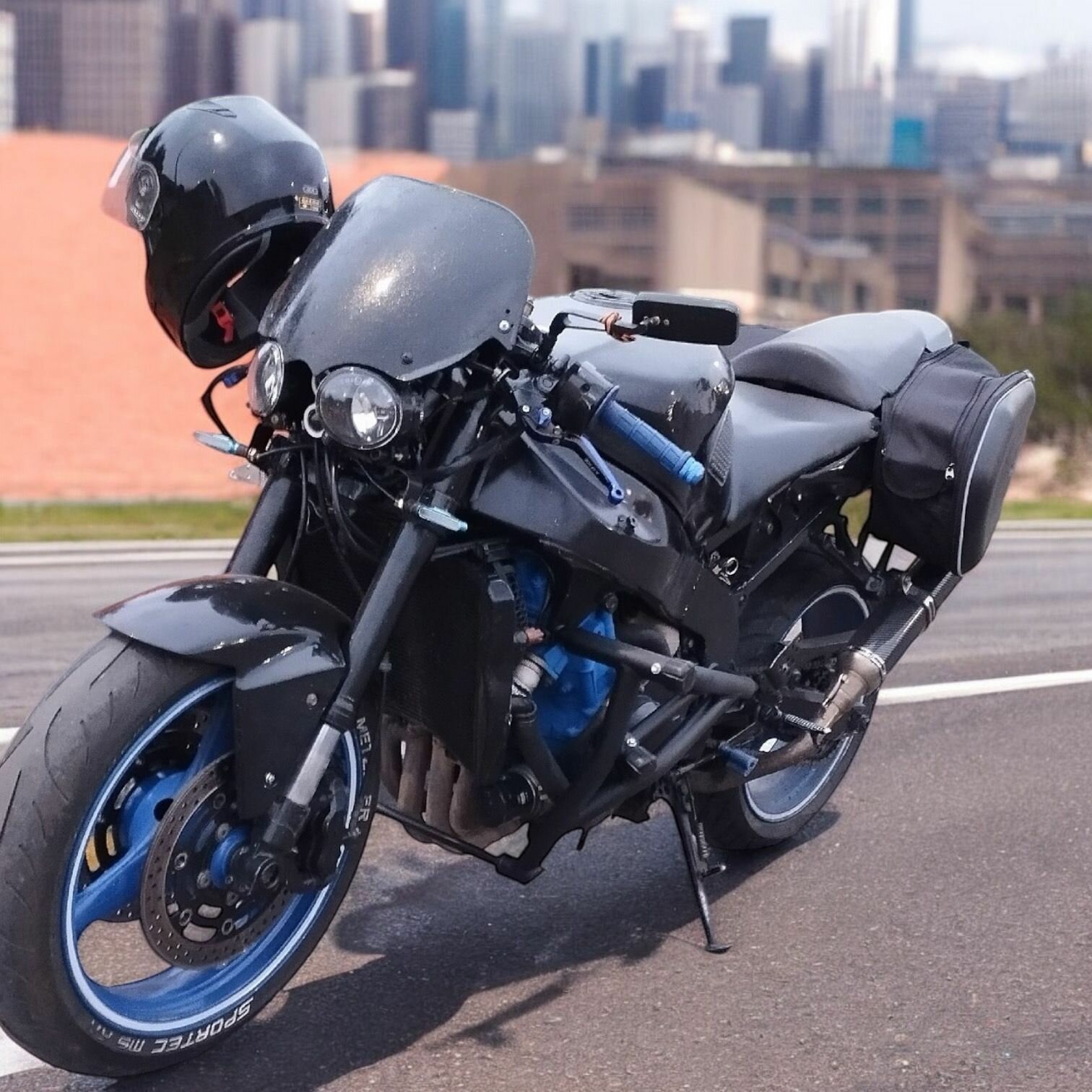 Клетка KAWASAKI ZX-6R 2003-2004 PRO, черный матовый цвет