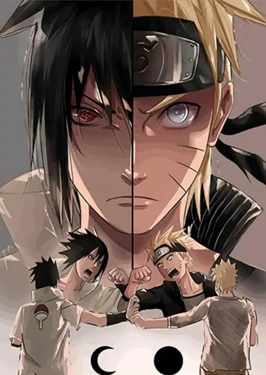 Алмазная картина "Наруто Учиха Итачи" алмазная огранка 40х50 см,40X50CM, белый