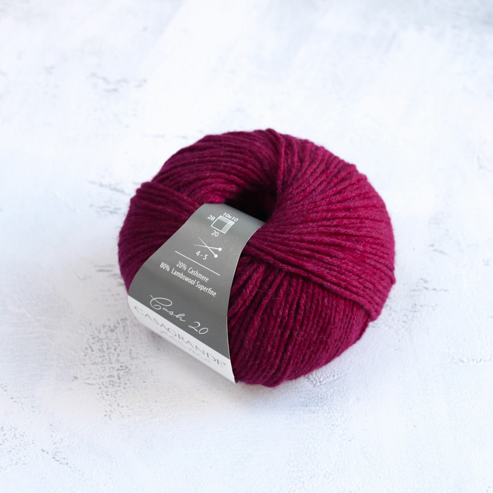 Пряжа для вязания Casagrande Cash 20 (008 165 Prugna) 1 моток 50 г/140м