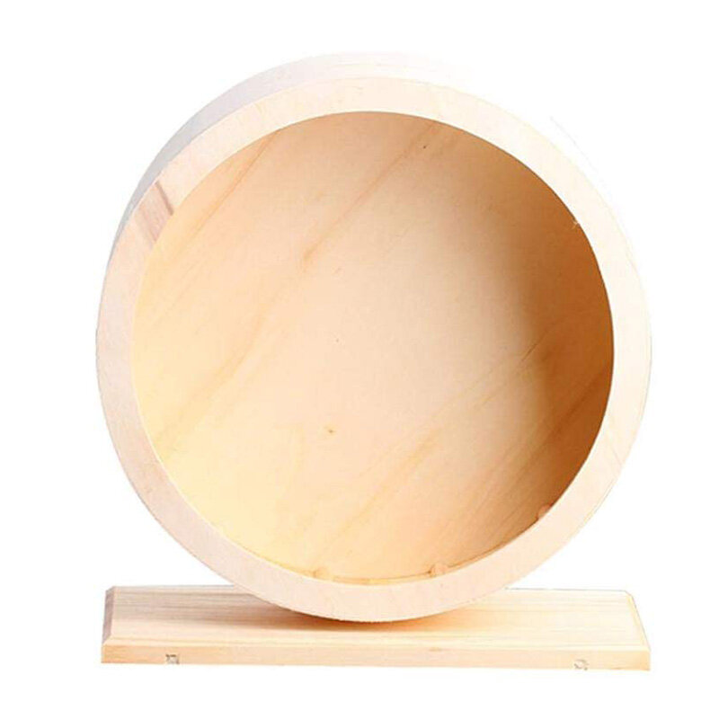 Колесо для бега для хомяков Деревянное колесо для бега Натуральные беговые инструменты для хомяков Песчанки Шиншиллы Милые маленькие животные